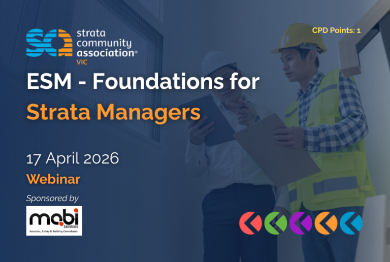 Upcoming Events | Strata Community Association (VIC)